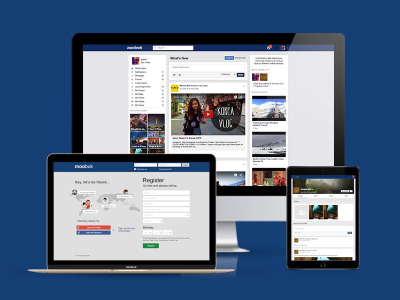 mooBook Theme | mooCommunity - Social Networking Script