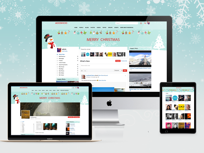 Christmas Theme | mooCommunity - Social Networking Script