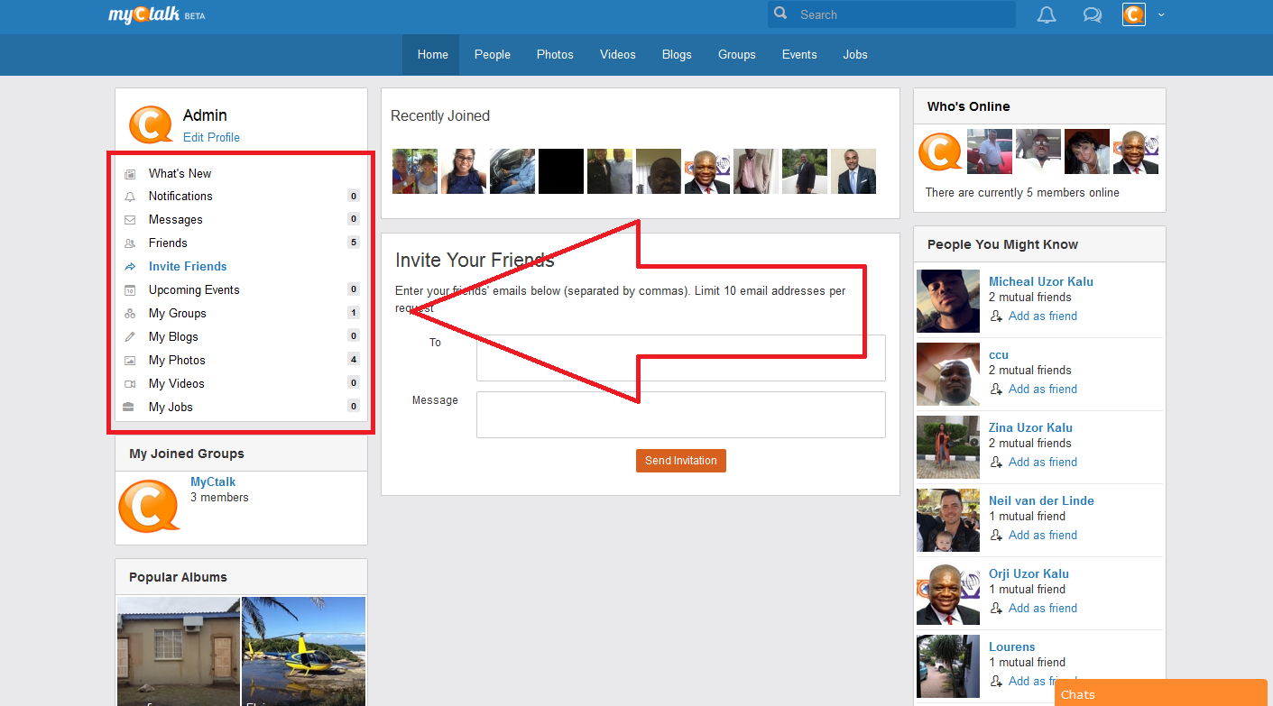 How to Edit The User Menu | mooCommunity - Social Networking Script